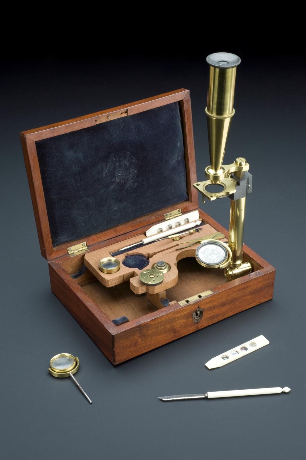 Gould-type microscope, London, England, 1820-1850 | Science Museum ...