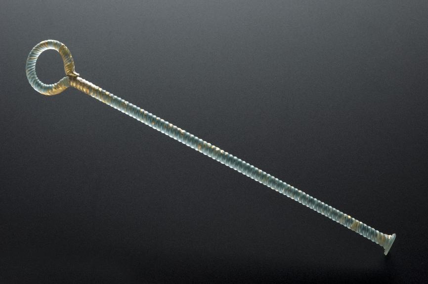 Glass stirring rod, Roman, 199 BCE-500 CE | Science Museum Group Collection