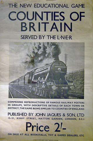 The New Educational Game Counties of Britain Served by the LNER ...