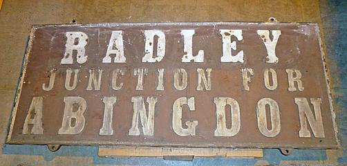 Station Sign, Radley for Abingdon - Great Western Railway | Science ...