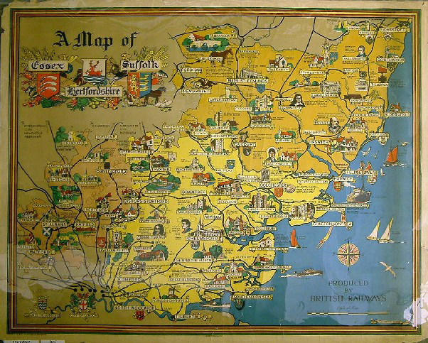 A Map of Essex, Suffolk and Hertfordshire | Science Museum Group Collection