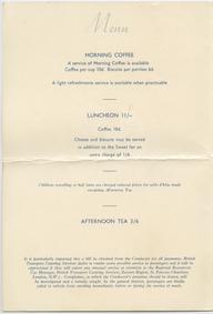 The Flying Scotsman menu | Science Museum Group Collection