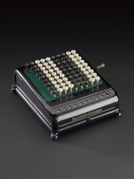 Burroughs Class 5 hand operated mechanical adding machine with ten ...