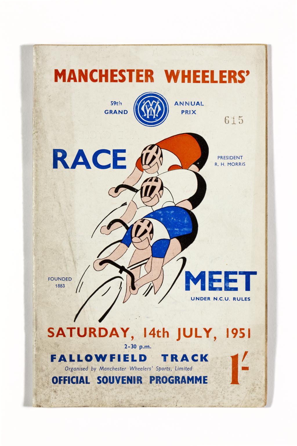 Programme for Manchester Wheelers' Race Meet at Fallowfield Track ...