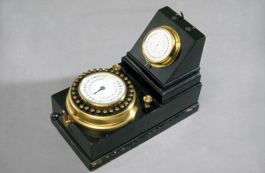 Wheatstone ABC telegraph with indicator and instruction booklet ...