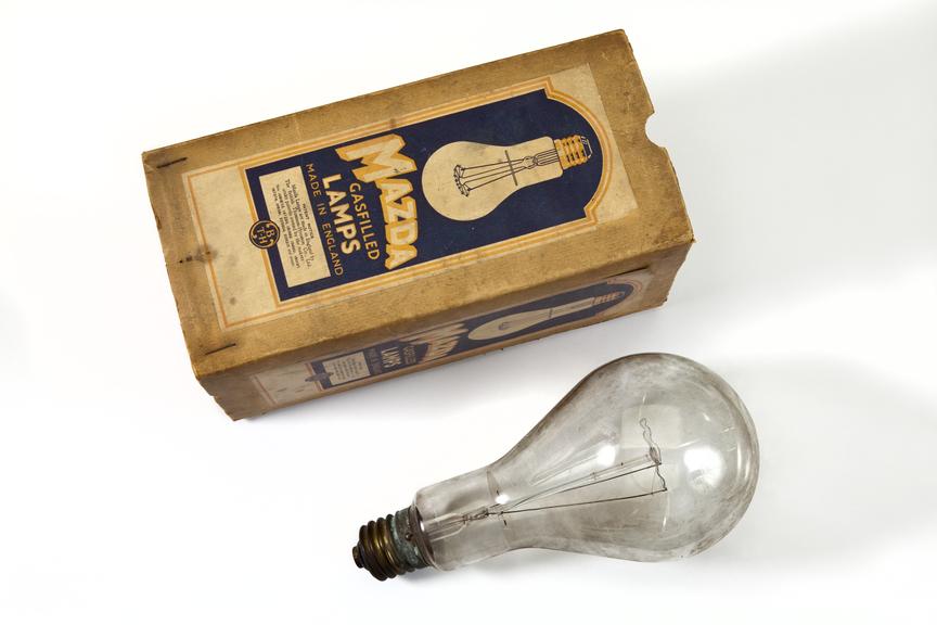 Mazda lamp in original box | Science Museum Group Collection