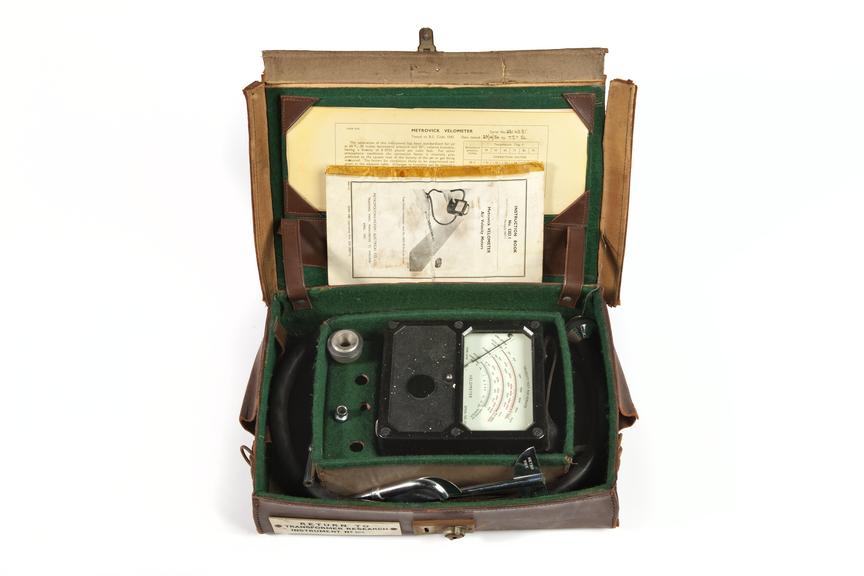 Anenometer, Metropolitan-Vickers Air Velocity Meter (in leather case ...