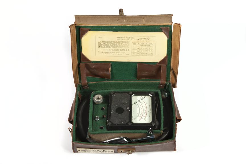 Anenometer, Metropolitan-Vickers Air Velocity Meter (in leather case ...