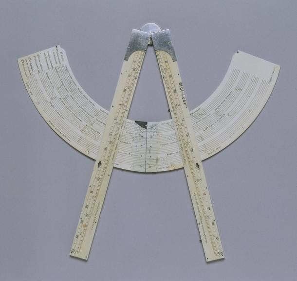 12 inch architectonic sector in ivory and silver | Science Museum Group ...