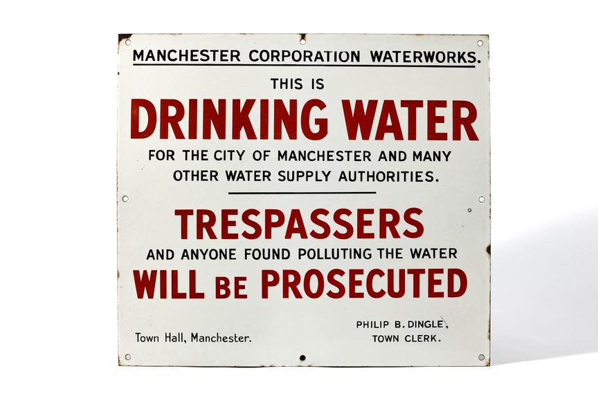 Manchester Corporation Water Works enamel sign | Science Museum Group ...