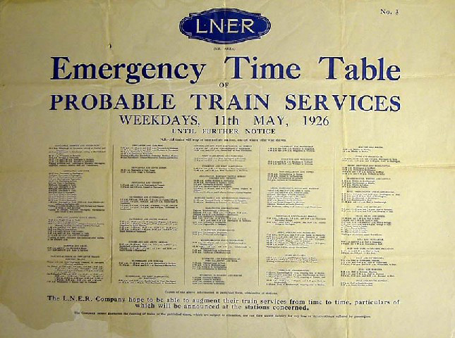 Emergency timetable of probable train services | Science Museum Group ...