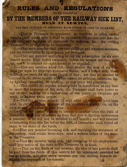 Rules & Regulations to be observed by the members of the railway sick ...