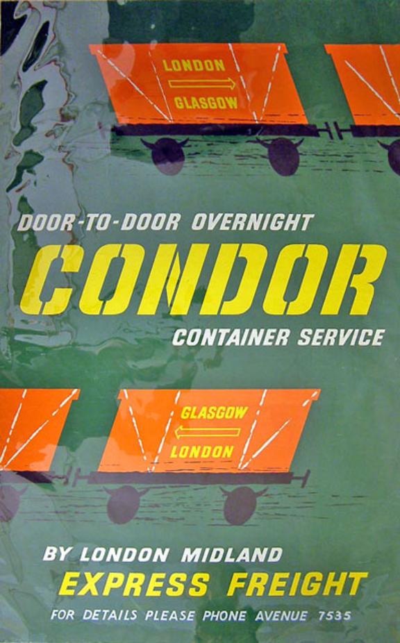 British Railways Poster: "The Condor' Anglo Scottish Freight Service ...