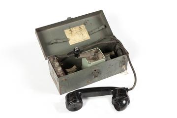 Two battery-less type L51 telephones by telephone MFG Co. Ltd ...