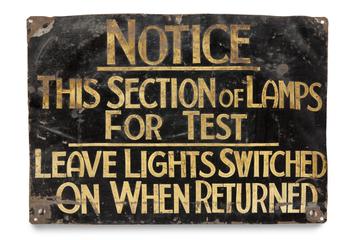 Sign from Sandhole Colliery | Science Museum Group Collection