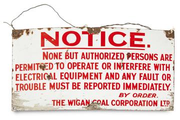 Wigan coal corporation sign | Science Museum Group Collection
