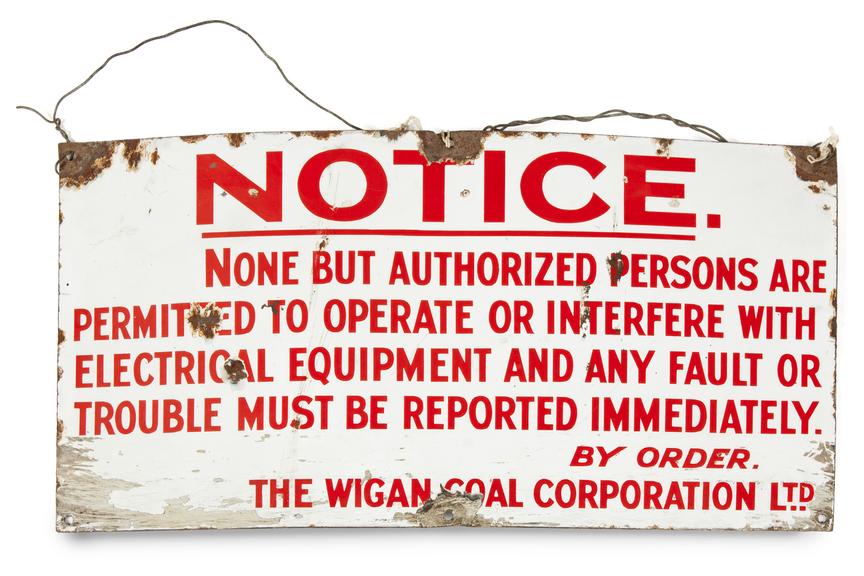 Wigan coal corporation sign | Science Museum Group Collection