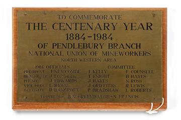 Plaque, coal mining | Science Museum Group Collection