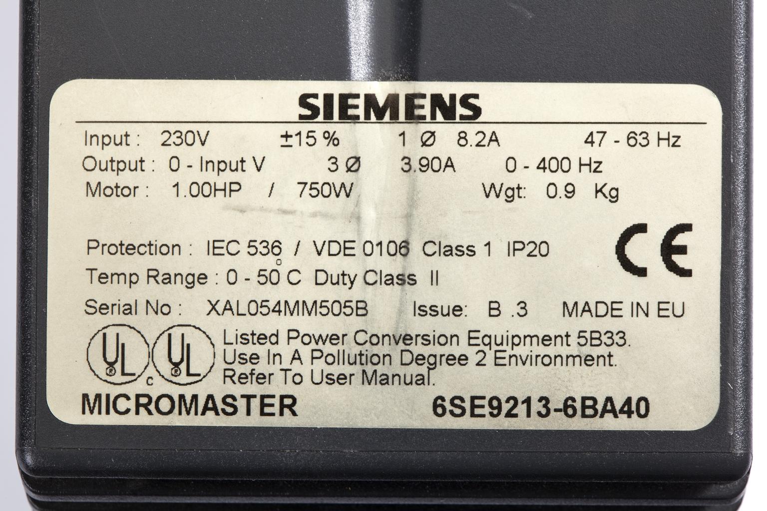 A collection of variable speed motor drives made by Siemens in ...