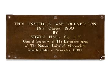 Plaque, coal mining | Science Museum Group Collection
