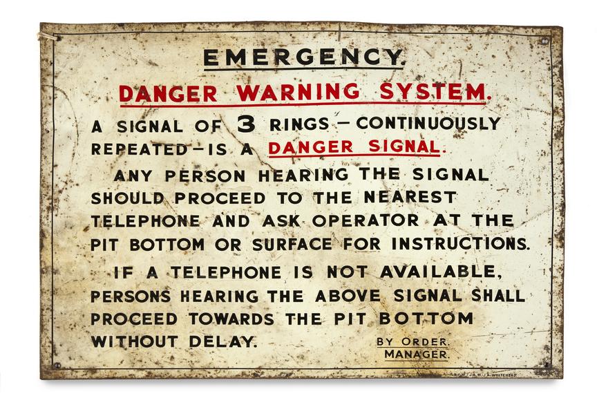Sign - danger, alarm signal system | Science Museum Group Collection