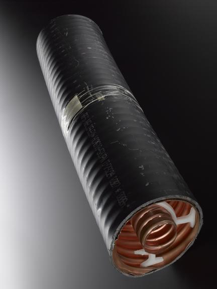 Specimen of RFS Heliflex high-power air dielectric coaxial cable ...