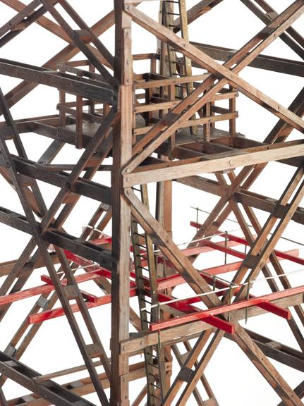 Model, scale 1:30, of 240 ft wooden receiving tower for CH (Chain Home ...