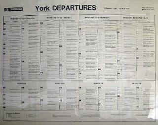 BR(ER) timetable poster | Science Museum Group Collection