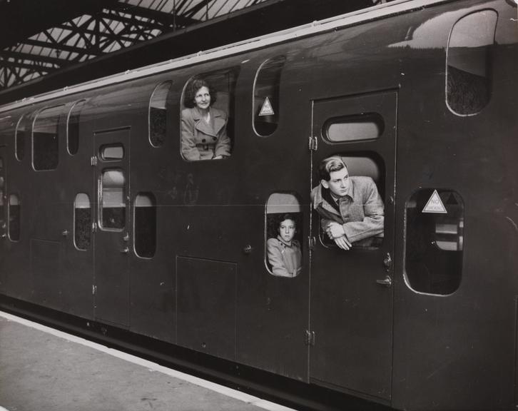 Passengers inside double decker train at Charing Cross, London ...