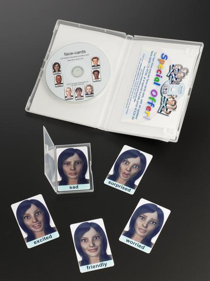 Ten Emotion expression face flash cards | Science Museum Group Collection