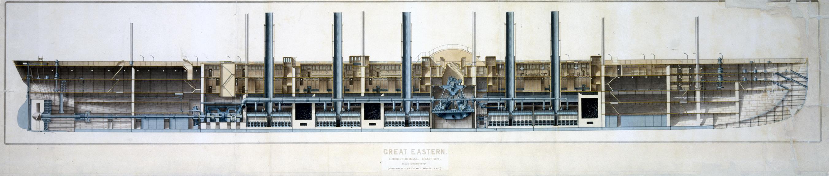 Drawings of the 'Great Eastern' steam ship | Science Museum Group ...