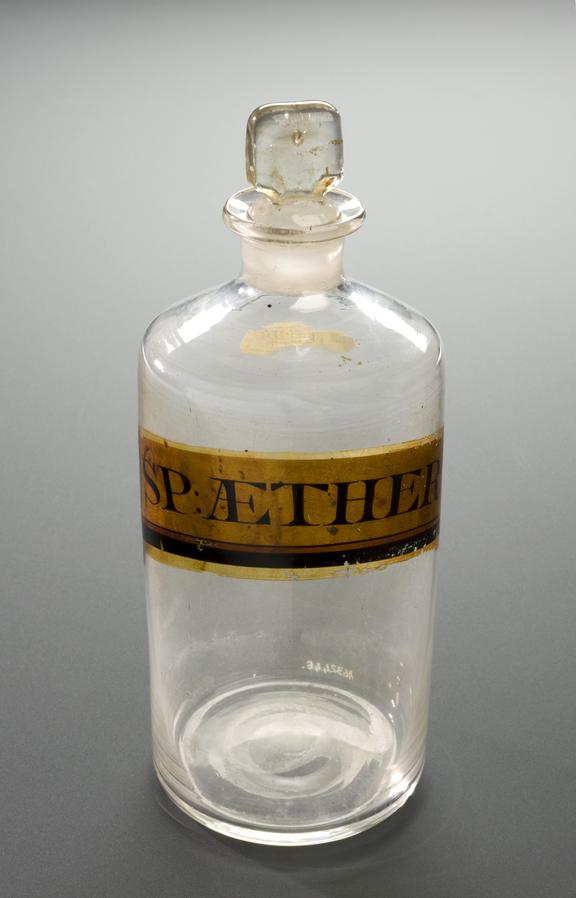 Clear glass shop round for Ether, England, 1801-1900 | Science Museum ...