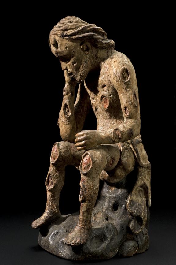 Carved wooden figure of Job covered in boils, Europe, 1750-1850 ...