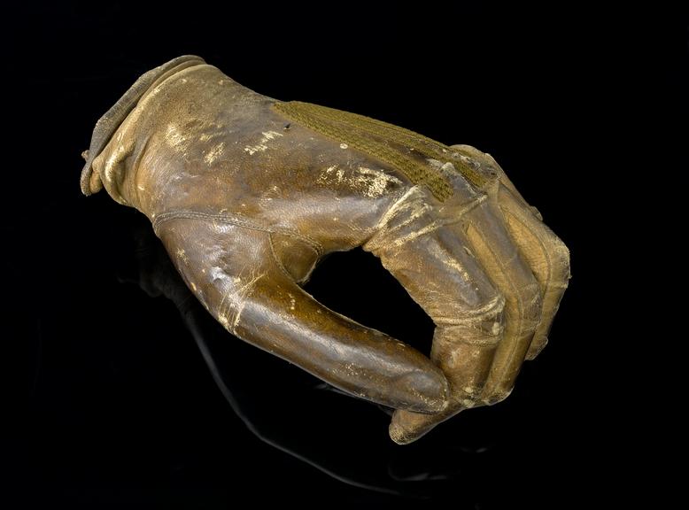 Artificial hand in a leather glove, Europe, 1880-1920 | Science Museum ...
