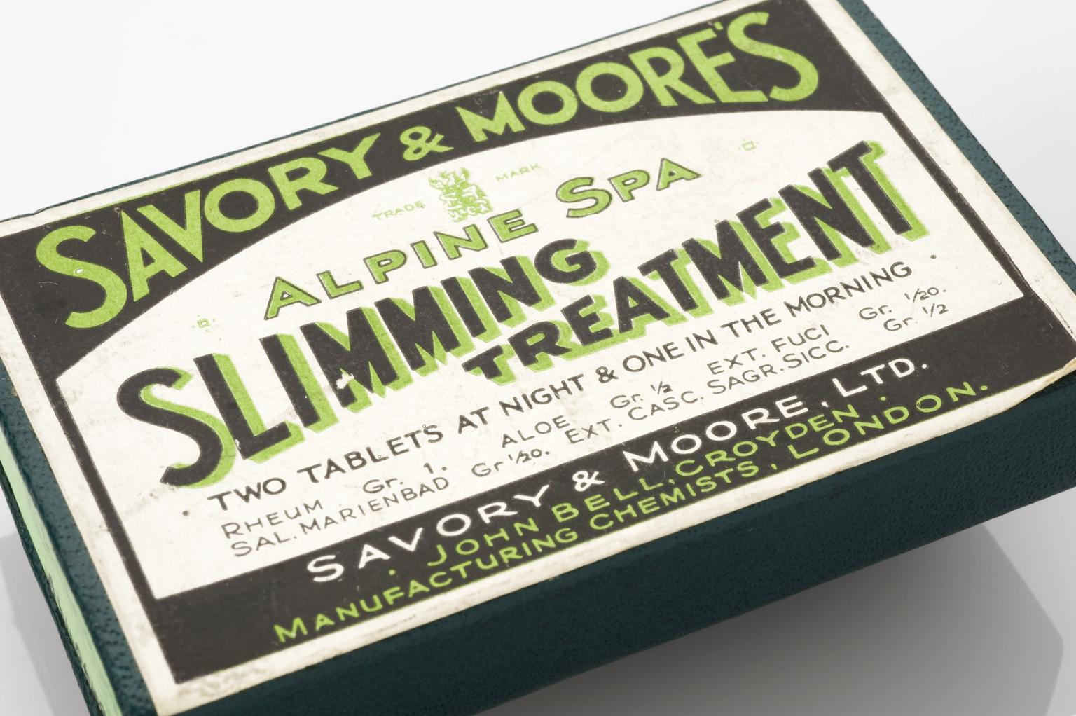 ‘Alpine Spa’ slimming pills, London, England, 1908-1950 | Science ...