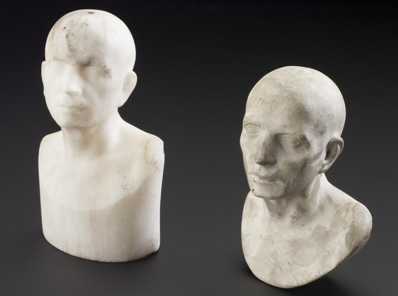 Reproduction in alabaster, male bust | Science Museum Group Collection