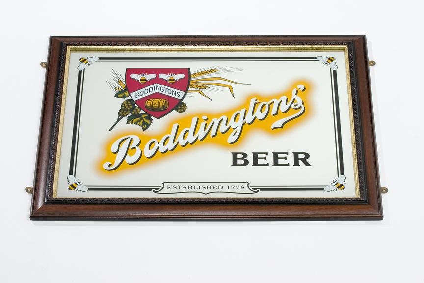Mirror advertising Boddingtons Beer | Science Museum Group Collection