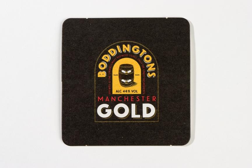 Boddingtons Gold Beer Mat | Science Museum Group Collection