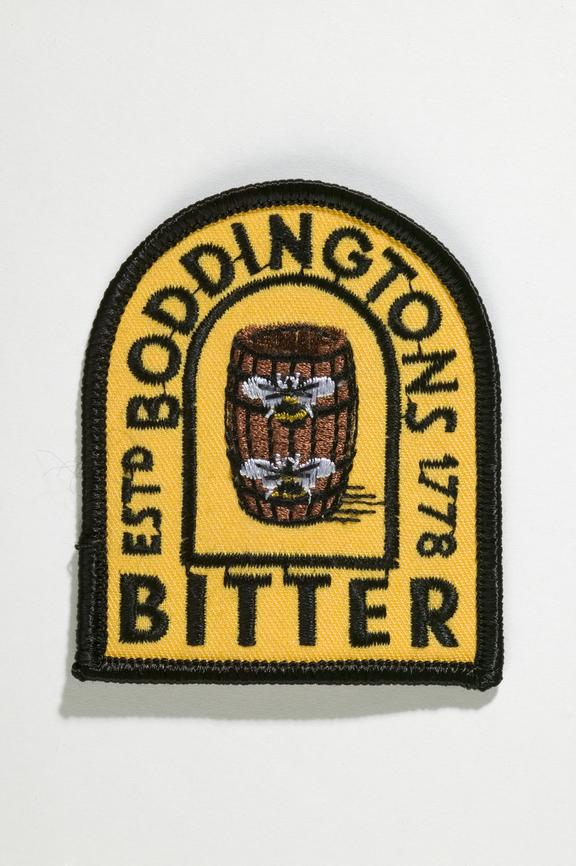 Embroidered badge, Boddingtons logo | Science Museum Group Collection