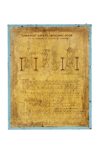 'Ormerod' safety detaching hook sign | Science Museum Group Collection
