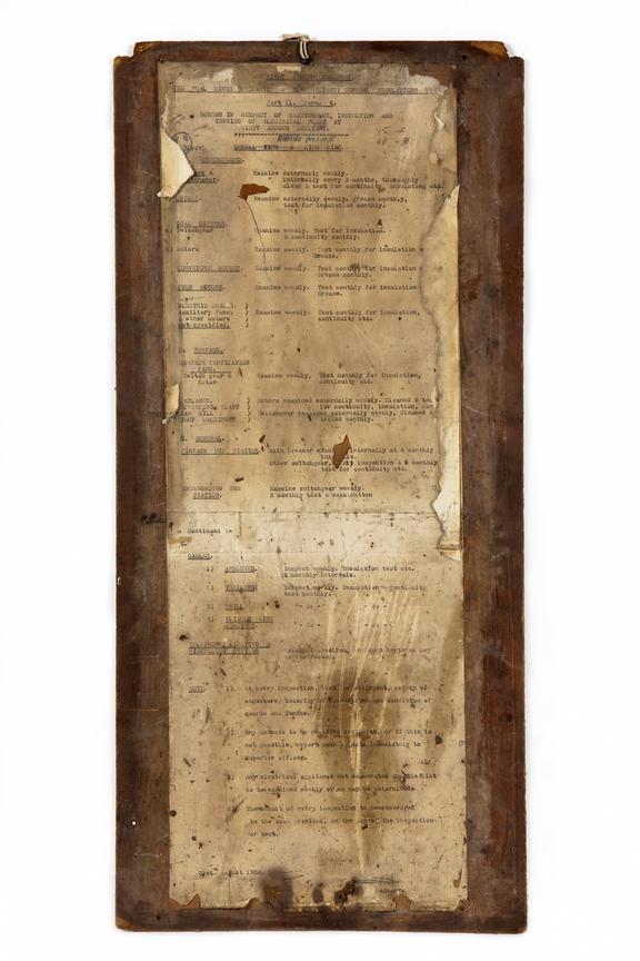 Sign, 'Windy Arbour Colliery..' | Science Museum Group Collection