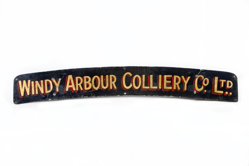Sign for Windy Arbour Colliery Co. Ltd. | Science Museum Group Collection