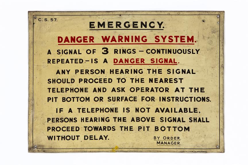 Sign - danger, alarm signal system | Science Museum Group Collection
