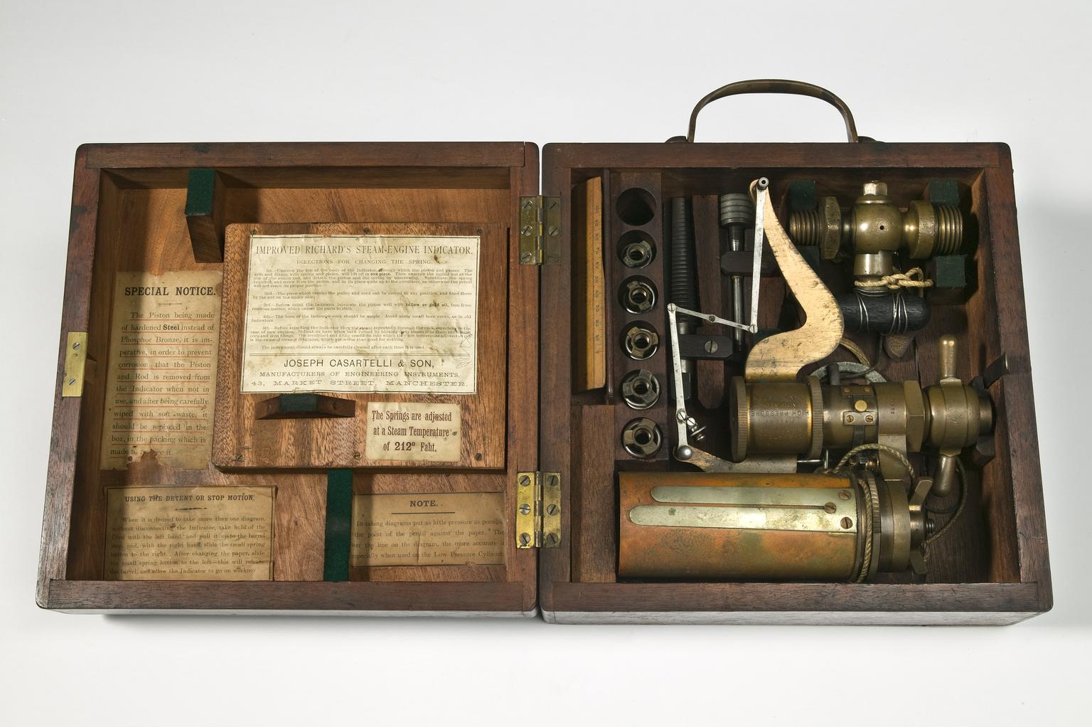 Steam engine indicator by Casartelli | Science Museum Group Collection