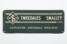 Tweedales & Smalley Ltd nameplate | Science Museum Group Collection