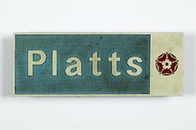Platts nameplate | Science Museum Group Collection