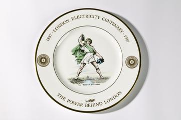 London Electricity Centenary commemorative plate | Science Museum Group ...