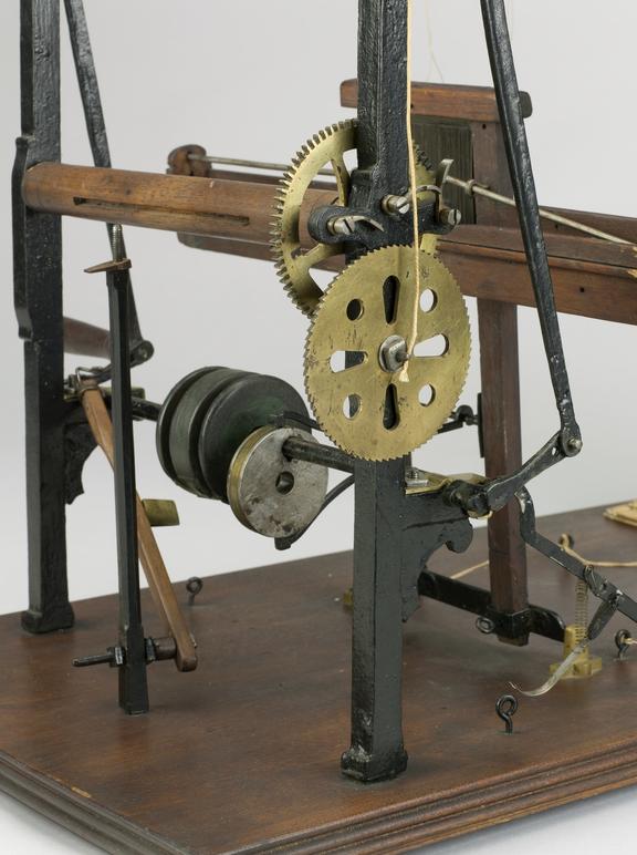 Model of a Jacquard loom, with shuttle and components | Science Museum Group Collection