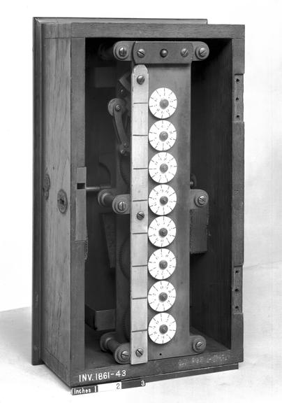 Watt's engine counter and framed diagram | Science Museum Group Collection