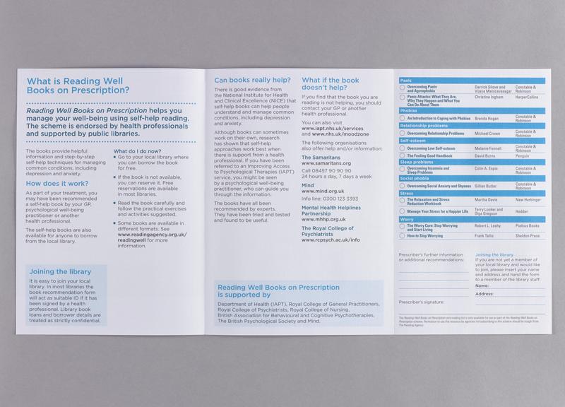 Books on Prescription leaflet | Science Museum Group Collection